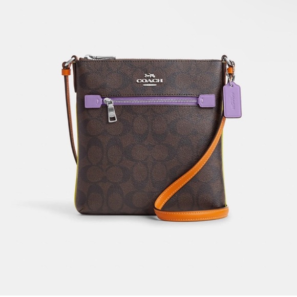 Coach | Bags | Nwt Mini Rowan File Bag In Colorblock Signature Canvas ...